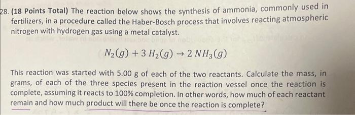 Solved 3. (18 Points Total) The reaction below shows the | Chegg.com