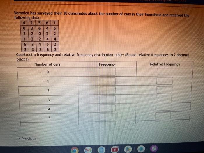 Solved Construct a frequency and relative frequency | Chegg.com