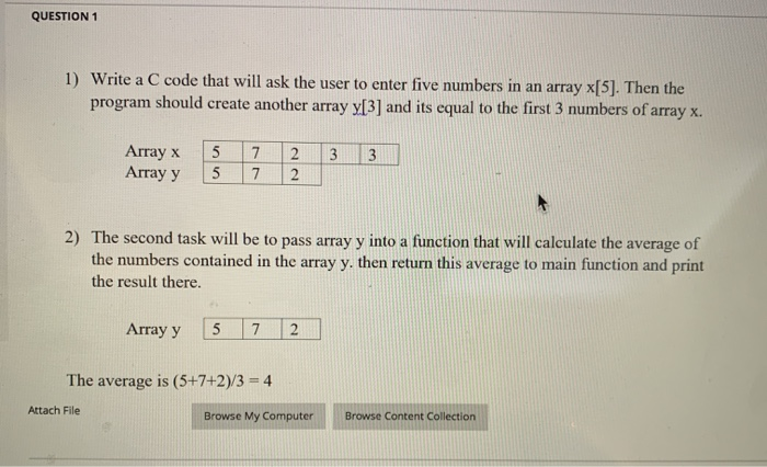 Solved QUESTION 1 1) Write a C code that will ask the user | Chegg.com