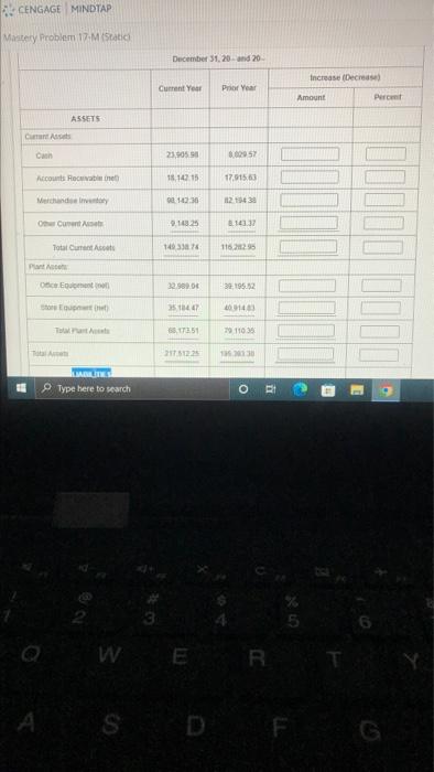 Solved CENGAGE MINDTAP Mastery Problem 17-M (Static) ASSETS | Chegg.com