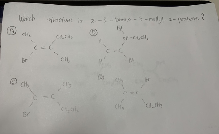 Solved ? • pentene A) which structure is 2-2 - | Chegg.com