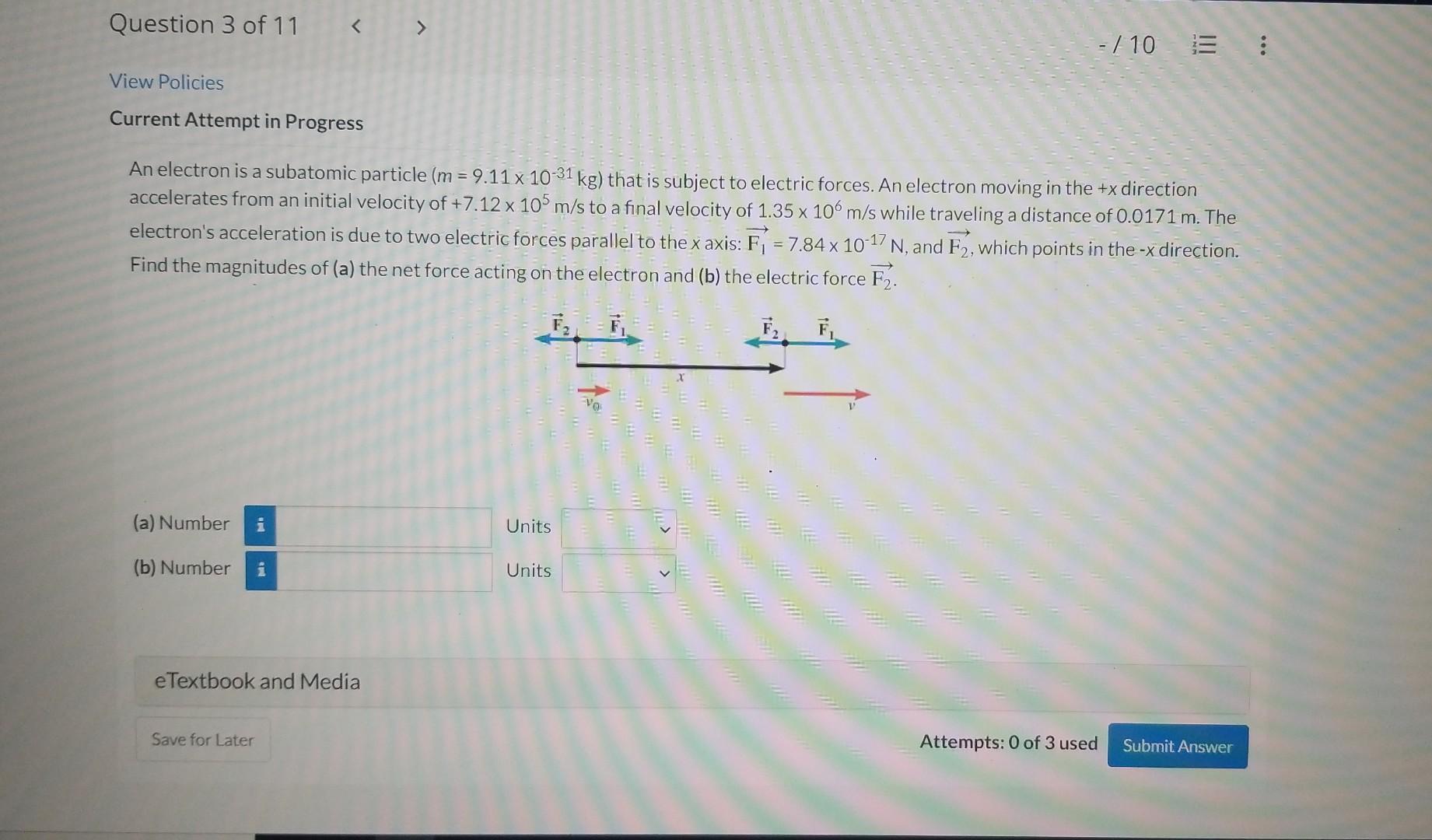 Solved An electron is a subatomic particle (m=9.11×10−31 kg) | Chegg.com