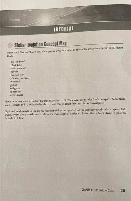 Solved brown dwarf black hole main sequence nebula TUTORIAL | Chegg.com