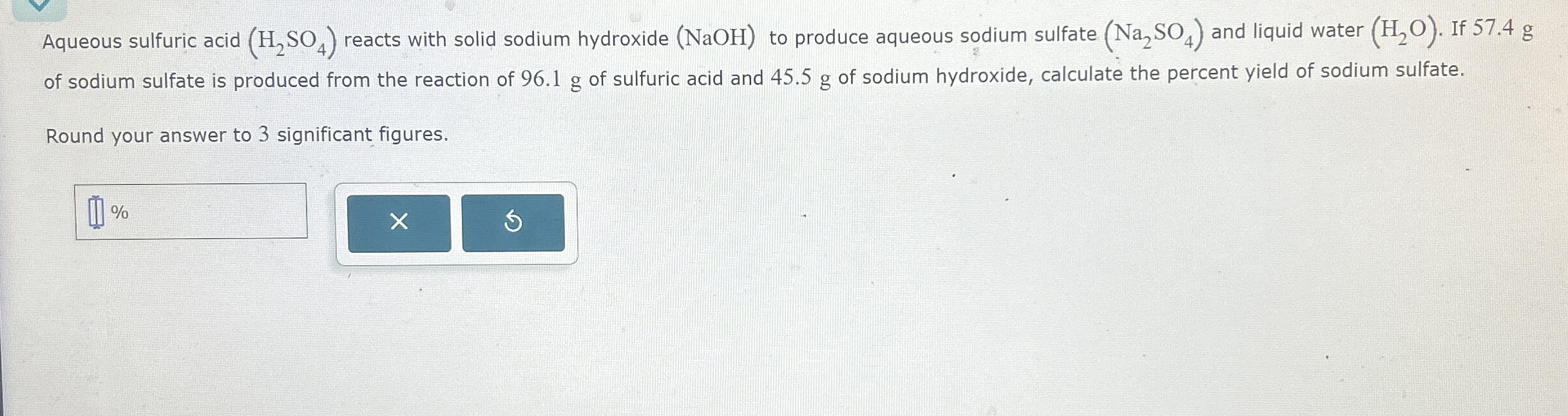 Solved Aqueous sulfuric acid (H2SO4) ﻿reacts with solid | Chegg.com