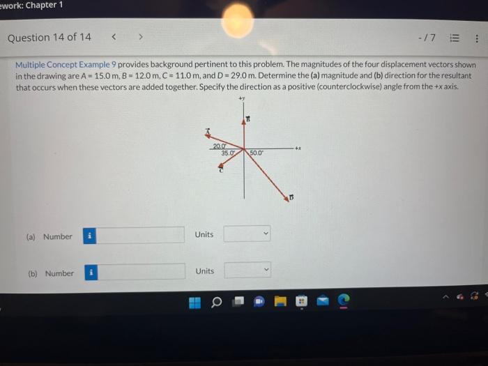 Solved Multiple Concept Example 9 provides background | Chegg.com