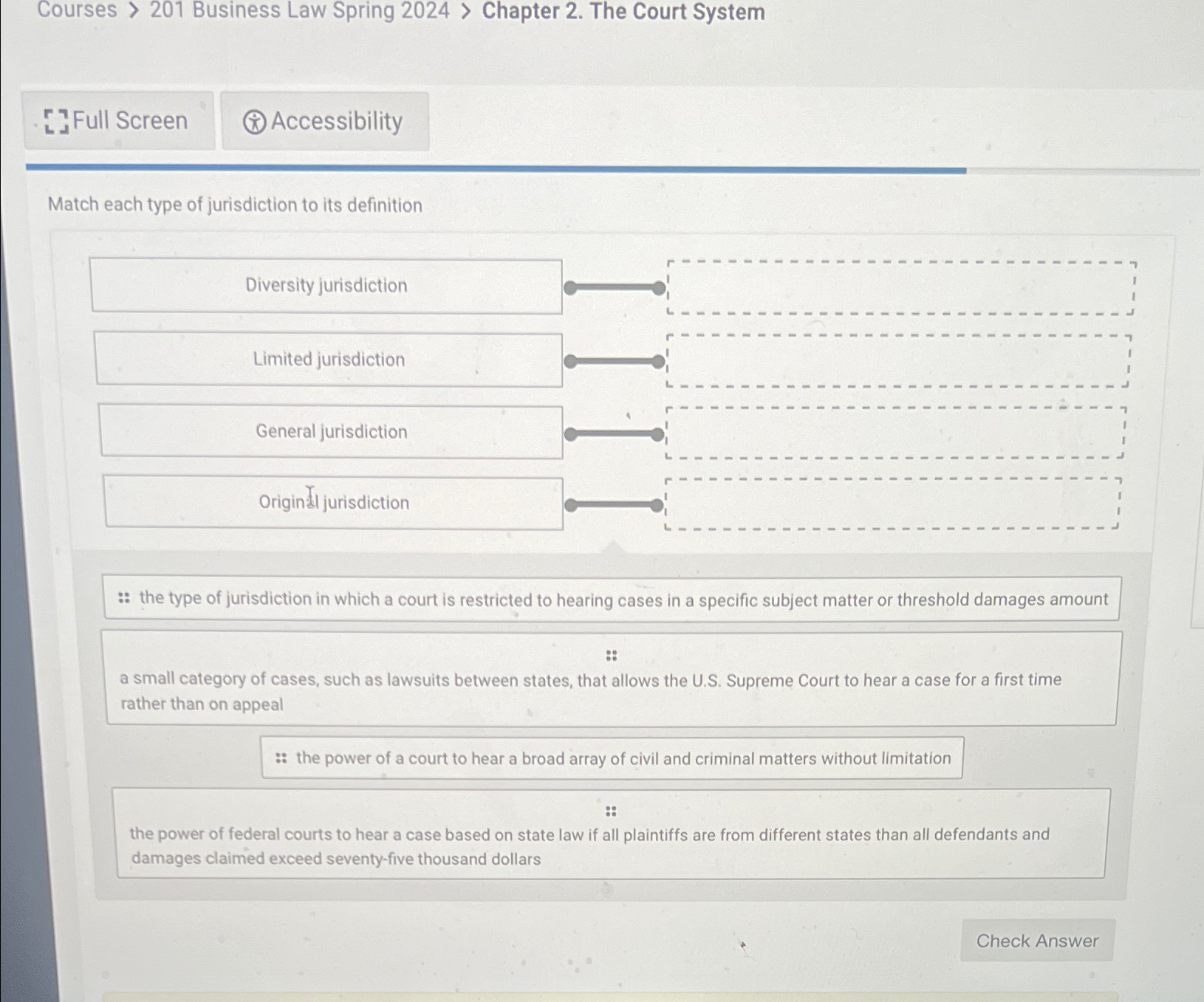 Solved Courses > 201 ﻿Business Law Spring 2024 > ﻿Chapter 2. | Chegg.com
