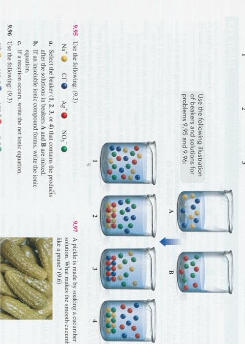 Solved KEY TERME Use the following illustration of beakers | Chegg.com