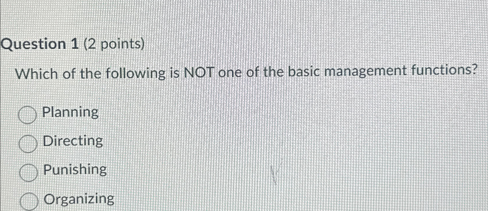 Solved Question 1 (2 ﻿points)Which of the following is NOT | Chegg.com