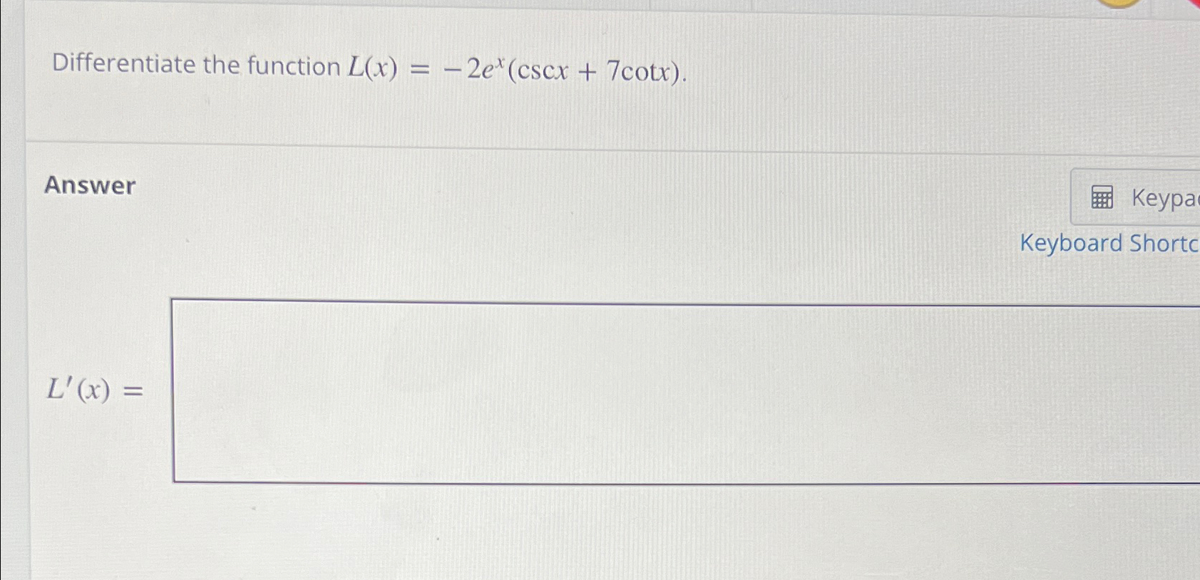 Solved Differentiate the function | Chegg.com