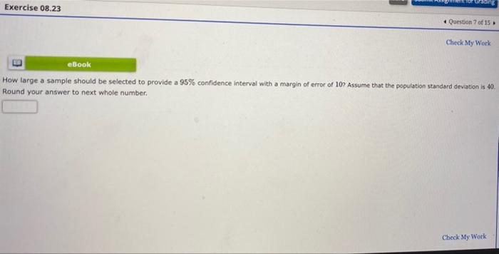 Solved Exercise 08.01 Algorithmic Question 1 of 15 Check My | Chegg.com