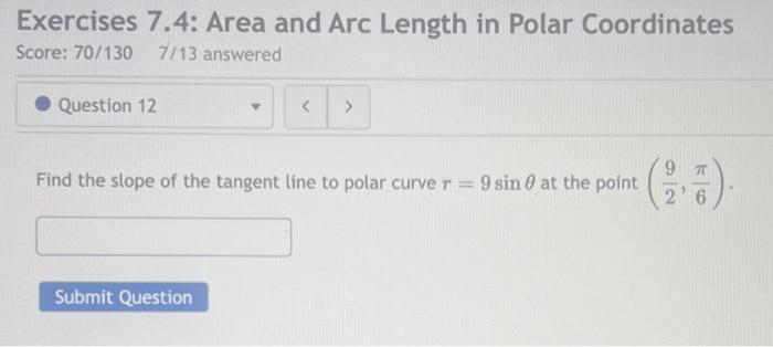 Solved Exercises 7.4: Area and Arc Length in Polar | Chegg.com