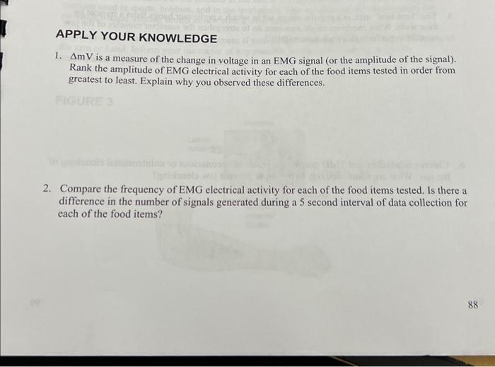 Solved APPLY YOUR KNOWLEDGE 1. mV is a measure of the | Chegg.com
