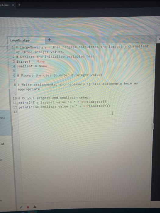 Solved Summary In This Lab You Complete A Prewritten Python Chegg