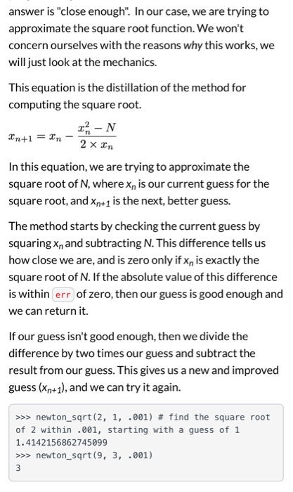 Square root Write a recursive function called | Chegg.com
