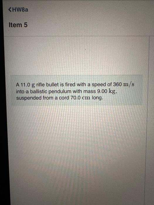 Solved Compute the kinetic energy of the bullet and pendulum | Chegg.com