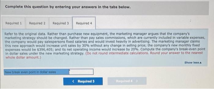 Solved Problem 6-29 (Algo) Changes in Cost Structure; | Chegg.com