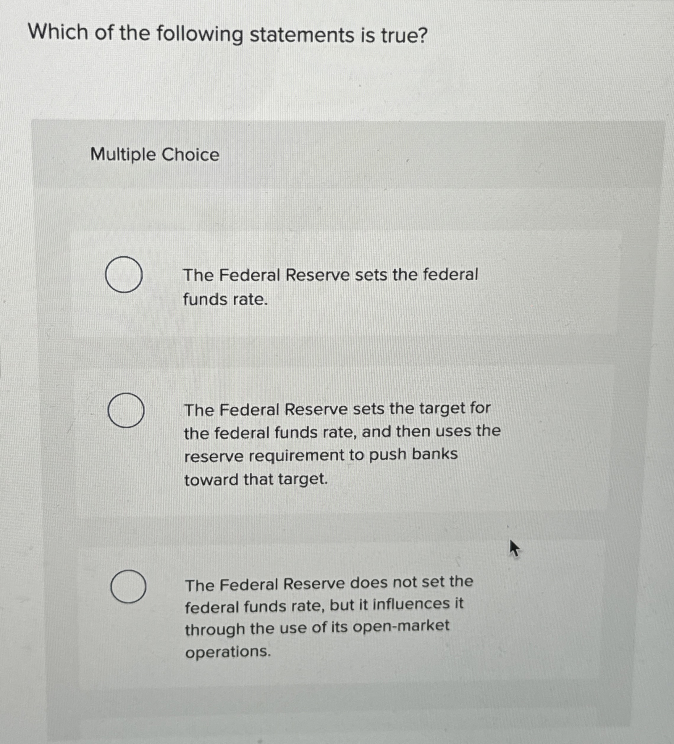 Solved Which of the following statements is true?Multiple | Chegg.com