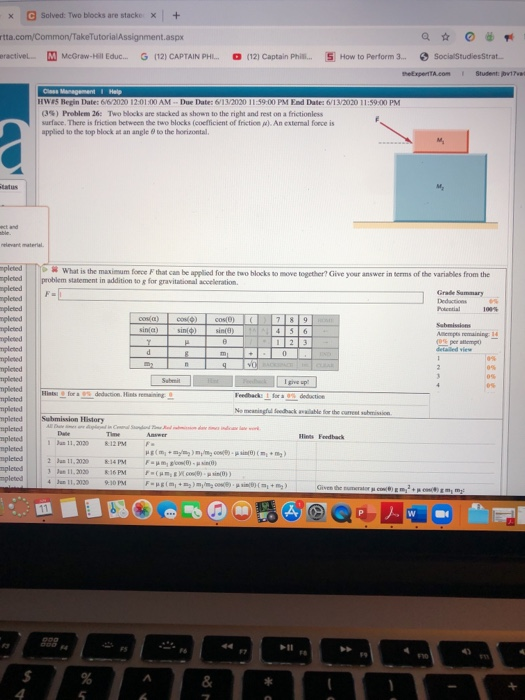 X Solved Two Blocks Are Stackex