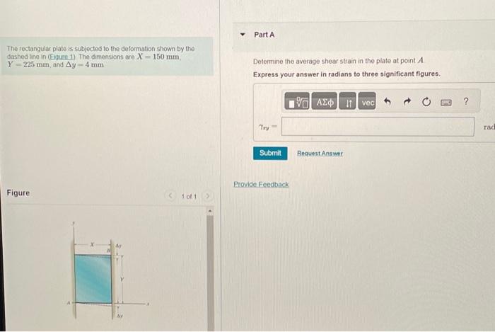 Solved The rectangular plate is subjected to the deformation | Chegg.com