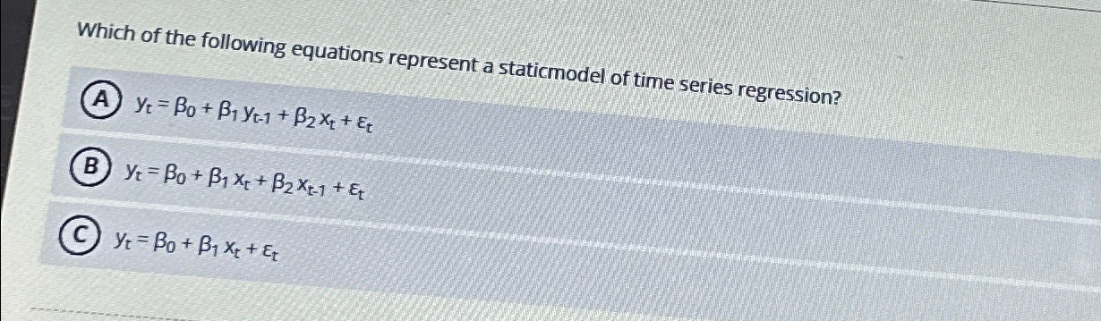 Solved Which of the following equations represent a | Chegg.com
