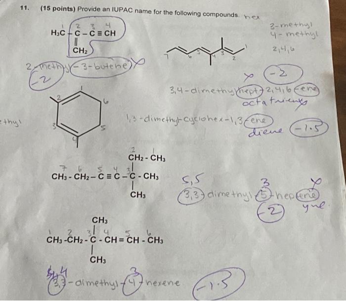 Solved 1. (15 points) Provide an IUPAC name for the | Chegg.com Solved 1. (15 points) Provide an IUPAC name for the | Chegg.com