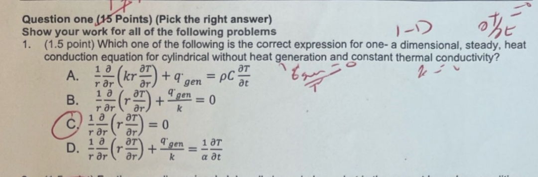 Solved Question one (15 ﻿Points) (Pick the right answer)Show | Chegg.com