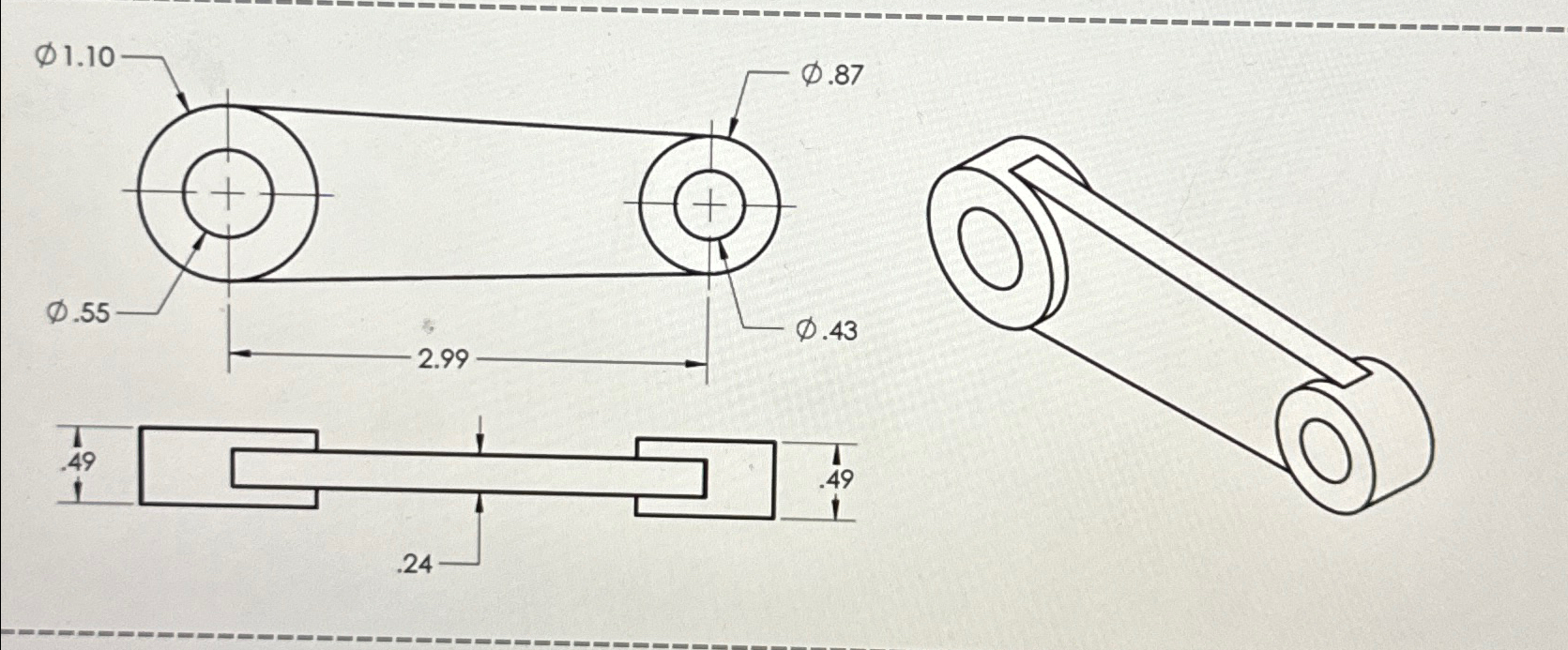 Solved Draw this part in solidworks.Screenshot step-by-step | Chegg.com