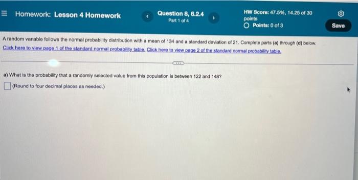 Solved 3 Homework: Lesson 4 Homework Question 3, 5.2.15-E | Chegg.com