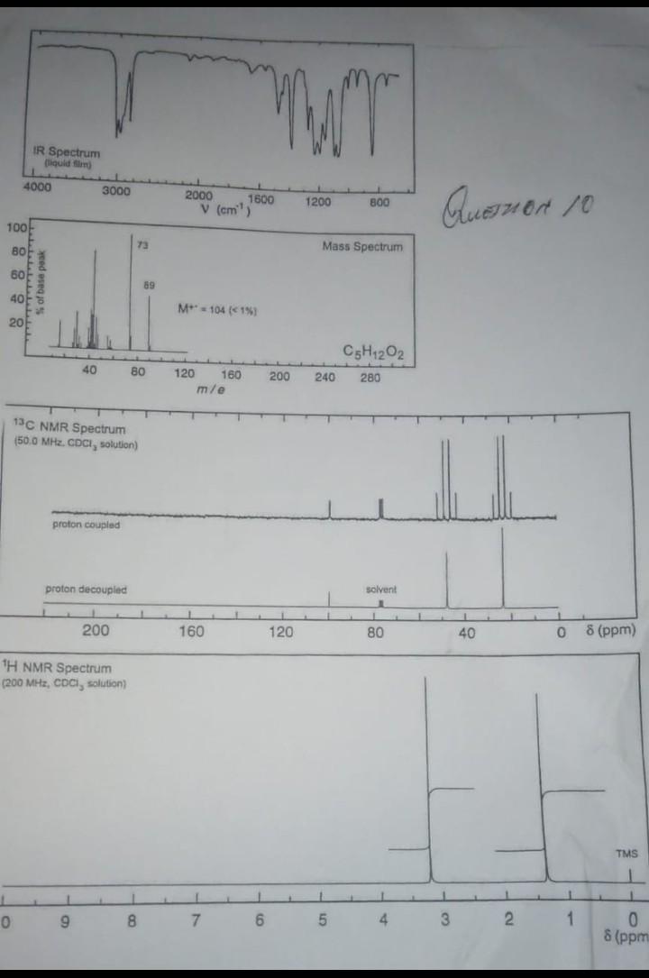 13 C NMR Spectrum 1H NMR Spectrum (200 MHz2,COCl3 | Chegg.com
