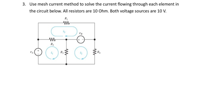 Solved 3. Use mesh current method to solve the current | Chegg.com