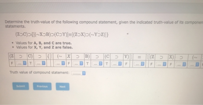 Solved Determine the truth-value of the following compound | Chegg.com