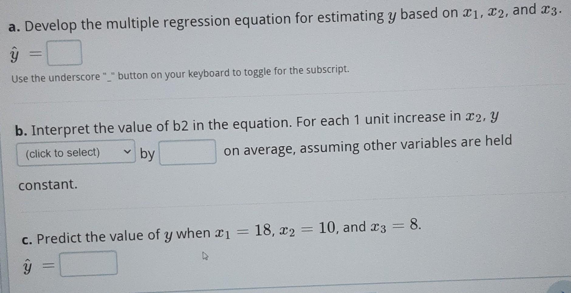 Solved Use software to generate a multiple regression output | Chegg.com