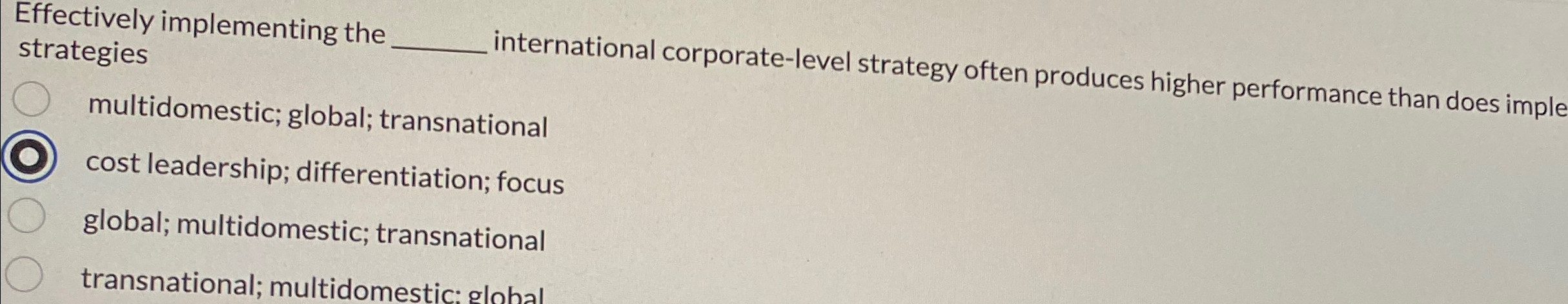 Solved Effectively implementing the strategies | Chegg.com