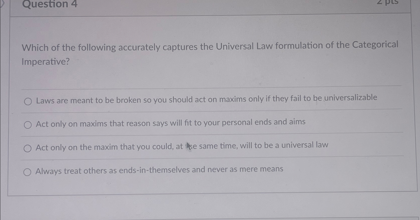 Solved Question 4Which of the following accurately captures | Chegg.com