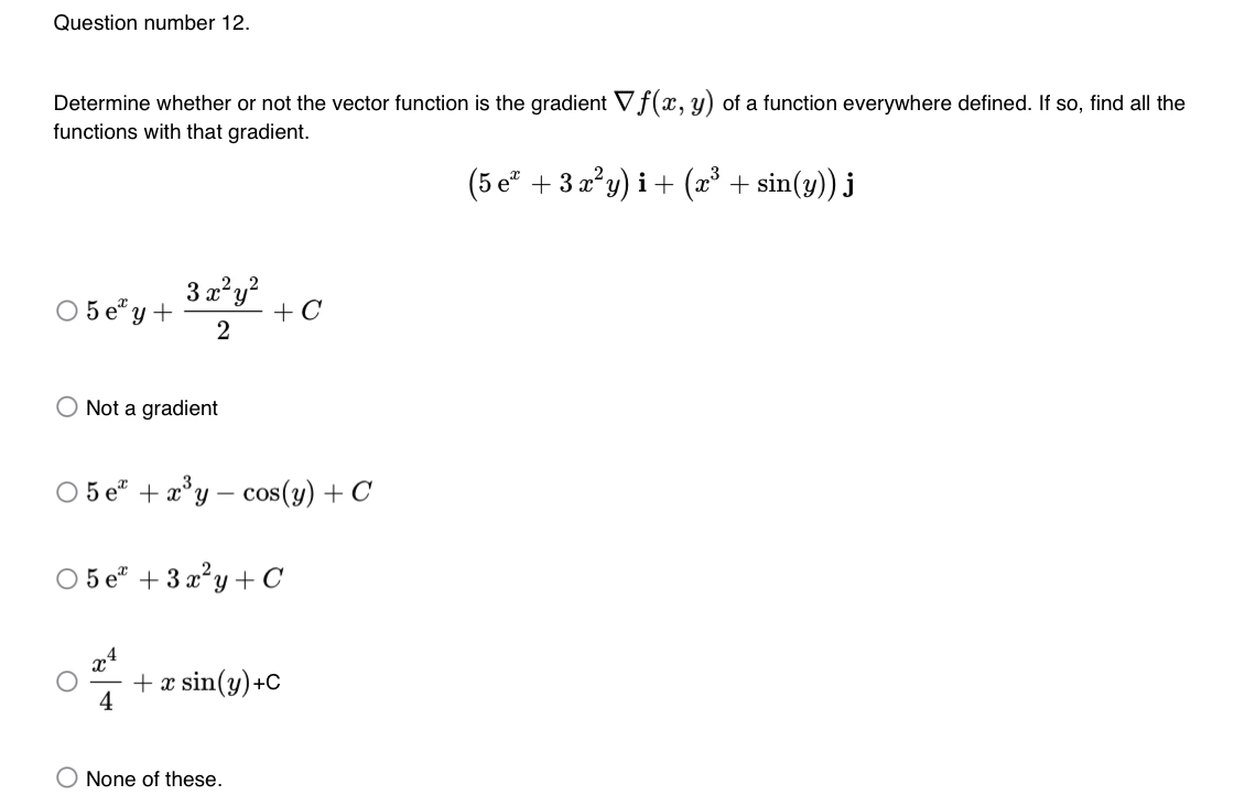 Solved Question number 12.Determine whether or not the | Chegg.com