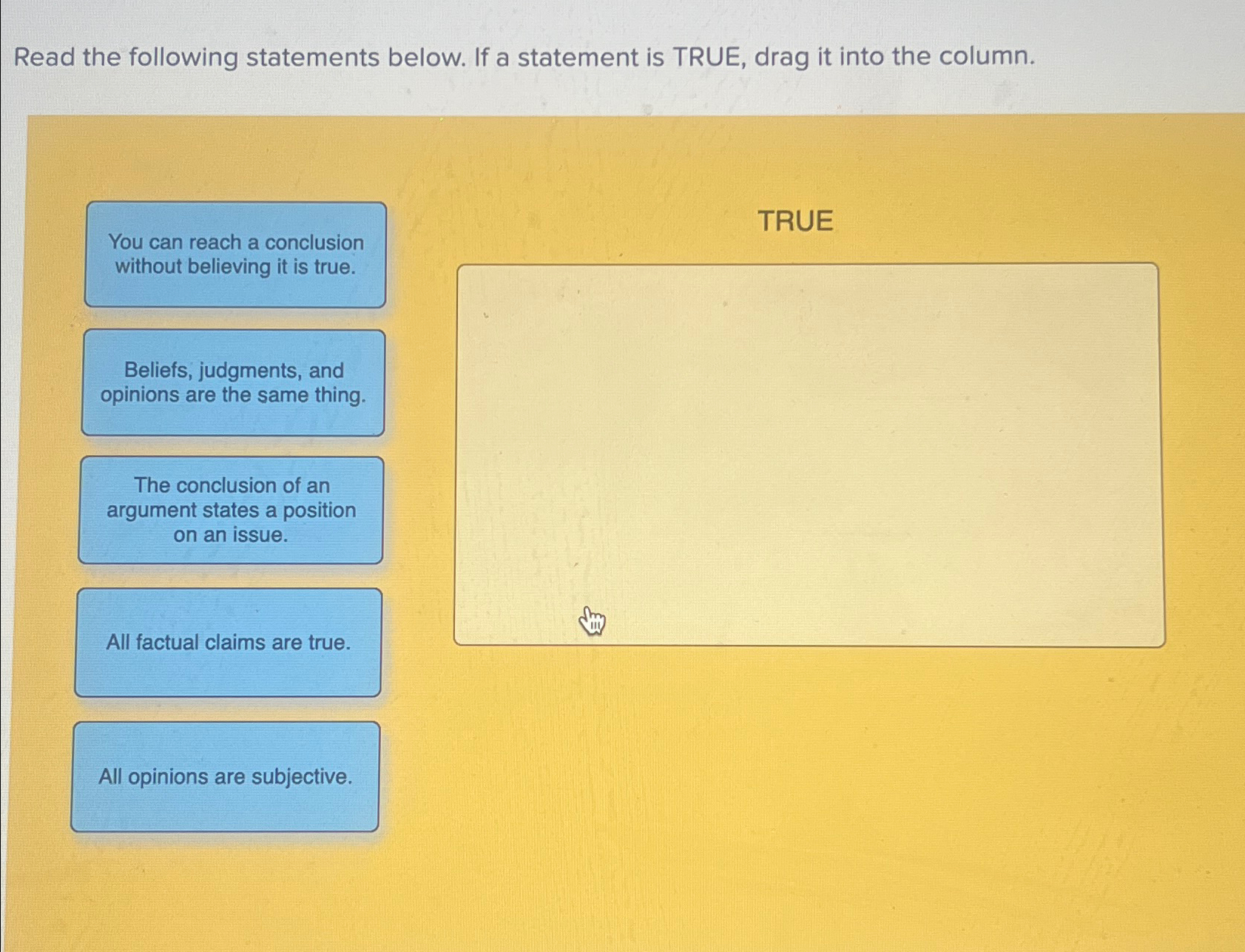 Solved Read the following statements below. If a statement | Chegg.com