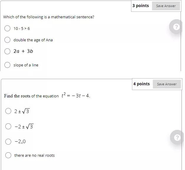 Solved 3 Points Save Answer Which Of The Following Is A Chegg