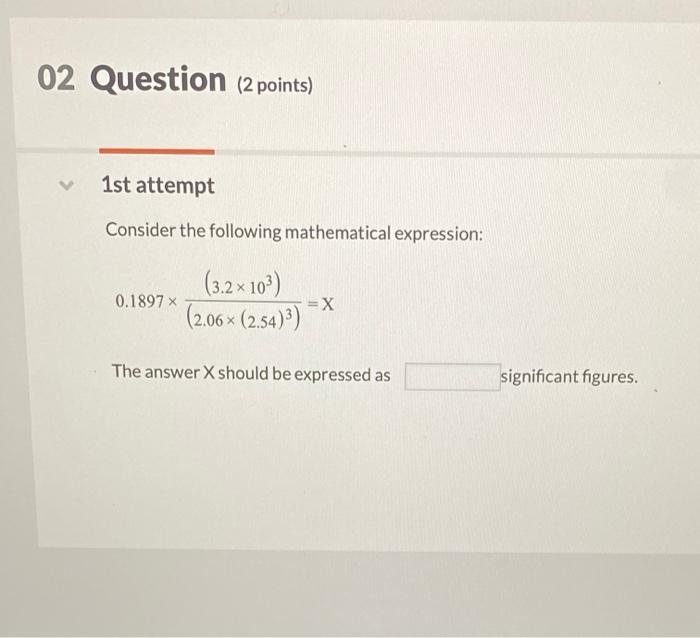 Solved 02 Question (2 points) 1st attempt Consider the | Chegg.com