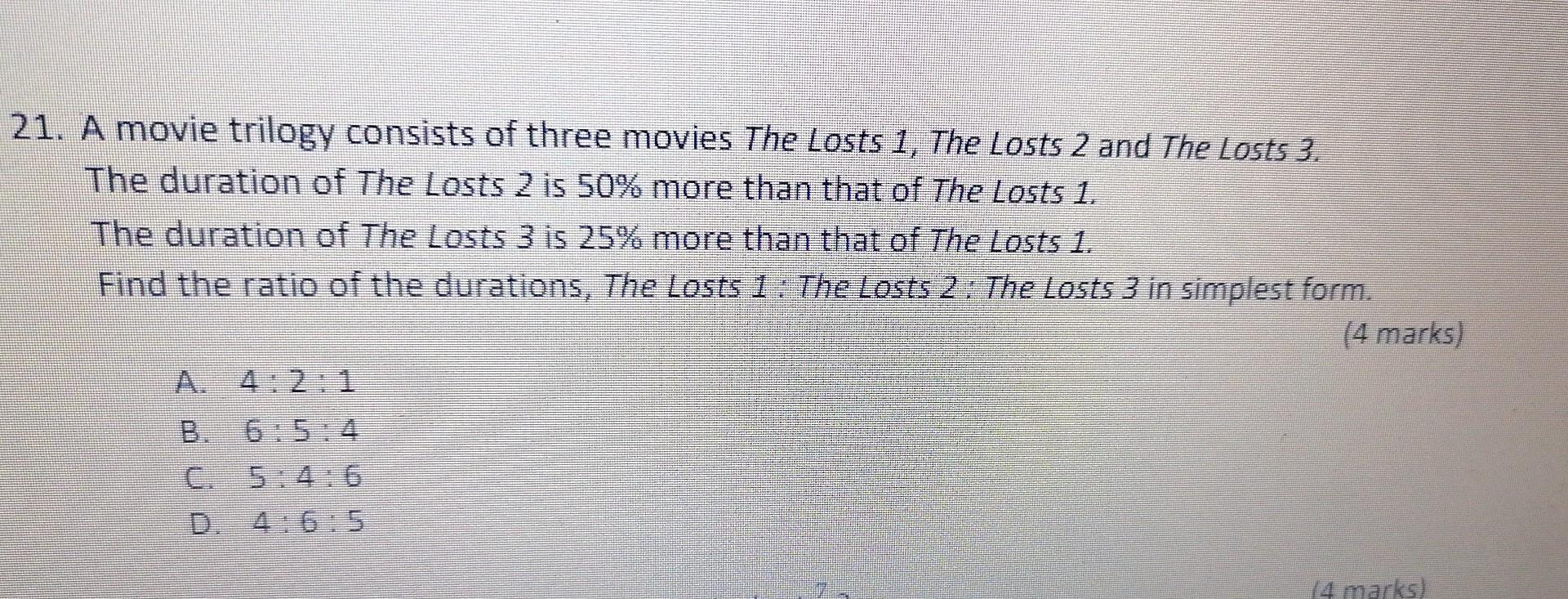 Solved 21. A movie trilogy consists of three movies The | Chegg.com