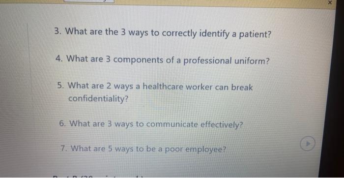 Solved 3. What are the 3 ways to correctly identify a | Chegg.com