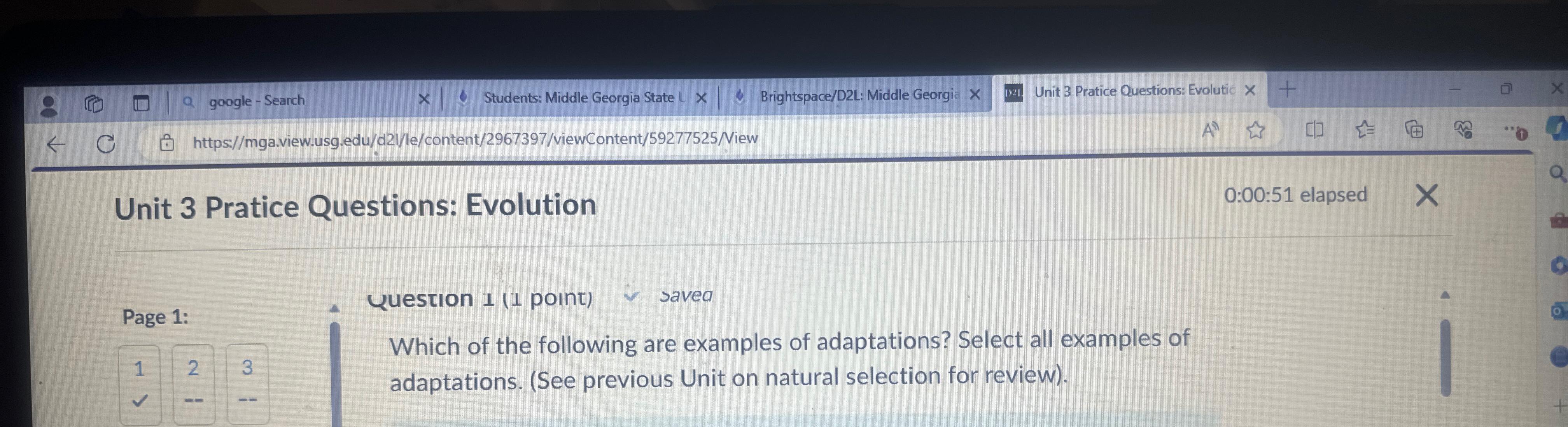 Solved Unit 3 ﻿Pratice Questions: Evolution0:00:51 | Chegg.com
