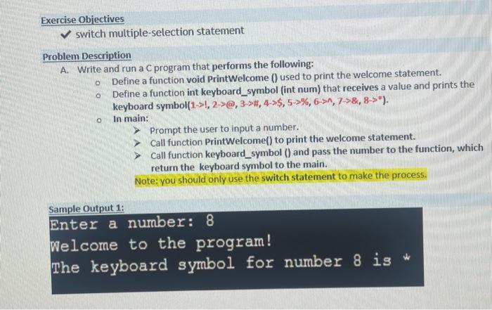 Solved switch multiple-selection statement Problem | Chegg.com