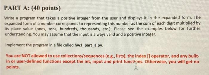 Solved You are NOT allowed to use collections/sequences | Chegg.com