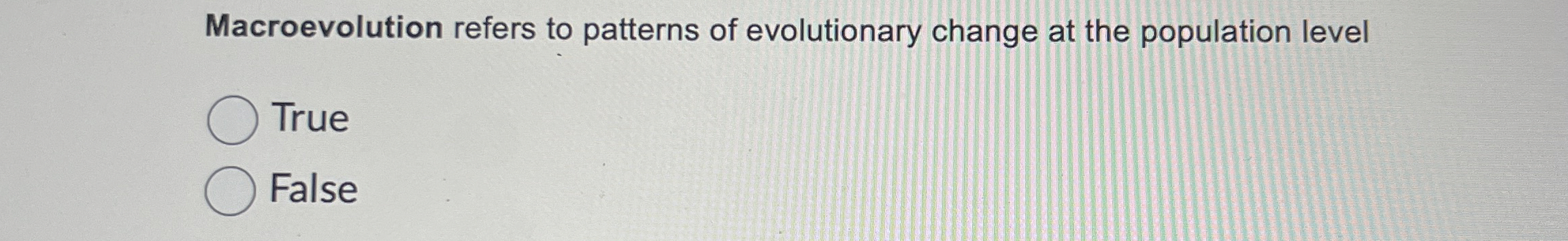 Solved Macroevolution refers to patterns of evolutionary | Chegg.com