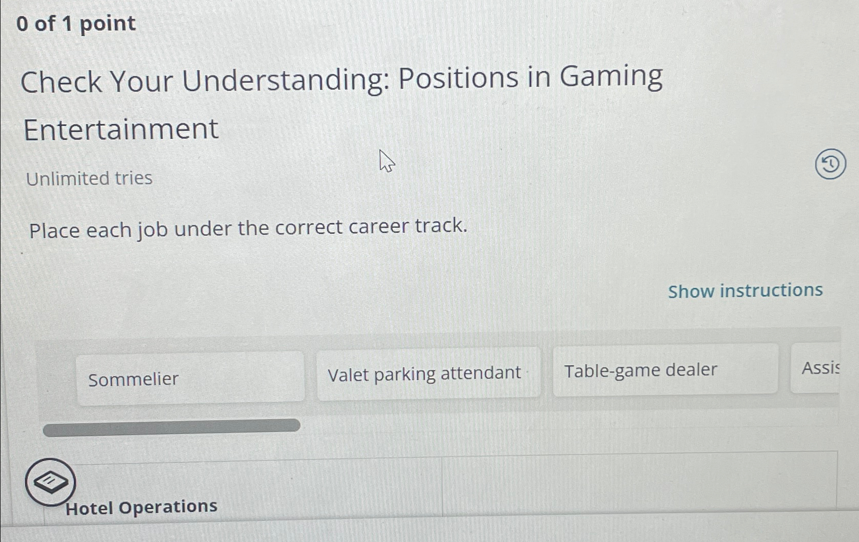 Solved 0 ﻿of 1 ﻿pointCheck Your Understanding: Positions in | Chegg.com