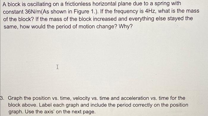 Solved A block is oscillating on a frictionless horizontal | Chegg.com