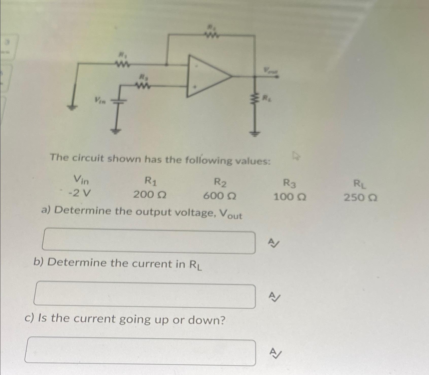 Solved The circuit shown has the following | Chegg.com