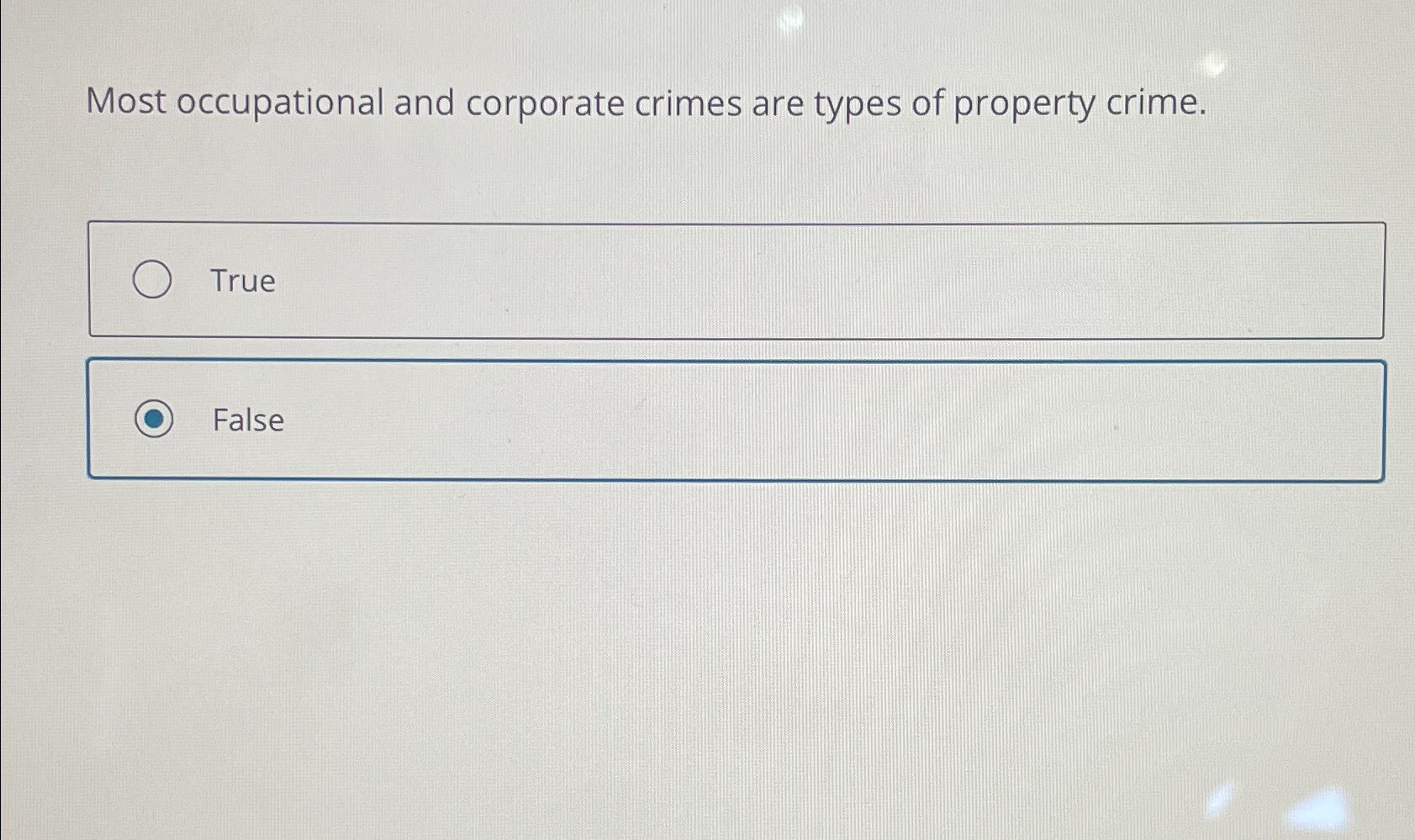 Solved Most occupational and corporate crimes are types of | Chegg.com