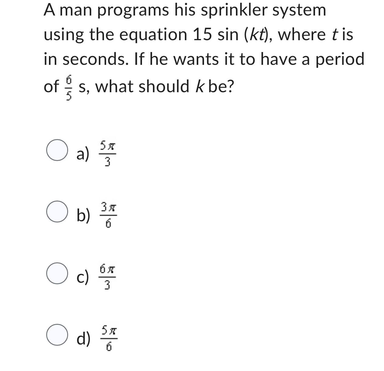 Solved A man programs his sprinkler system using the | Chegg.com