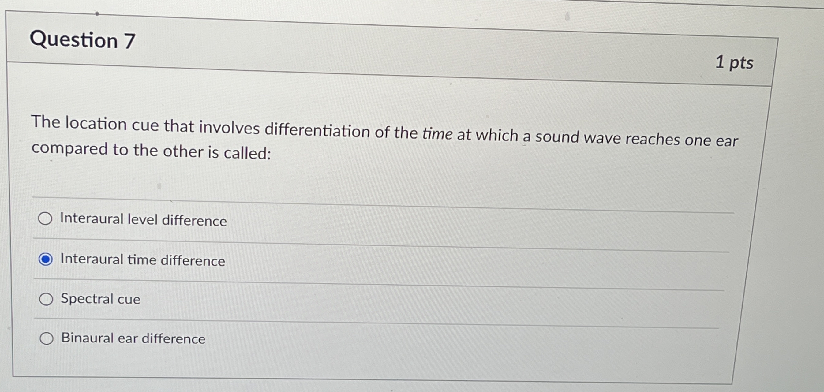 Solved Question 71ptsthe Location Cue That Involves